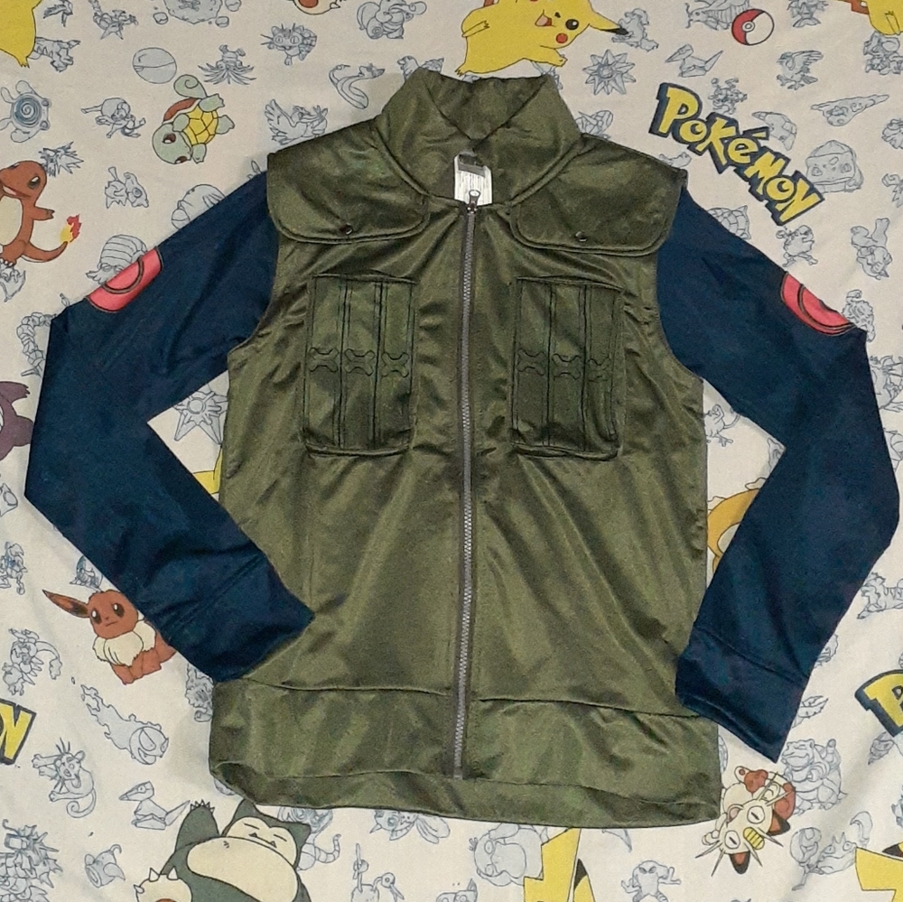 Naruto Kakashi Shipuden Cosplay Zip Up Jacket Manga - Gem
